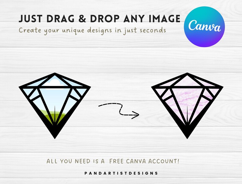 Make Your Own Diamond Design Luxure Bundle Canva Frames - Etsy