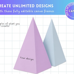 Pyramid Box Bundle Canva Template, Blank Gift Box Template, Pyramid ...