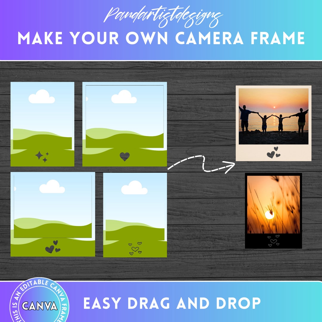 Camera Frame Add Your Own Photos Collage Images or Patterns - CANVA ...