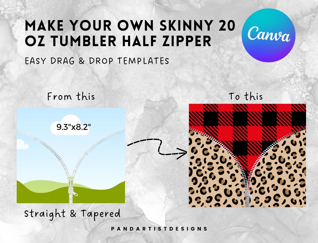 Make Your Own Zipper Tumbler Wraps Design on Canva With Easy - Etsy