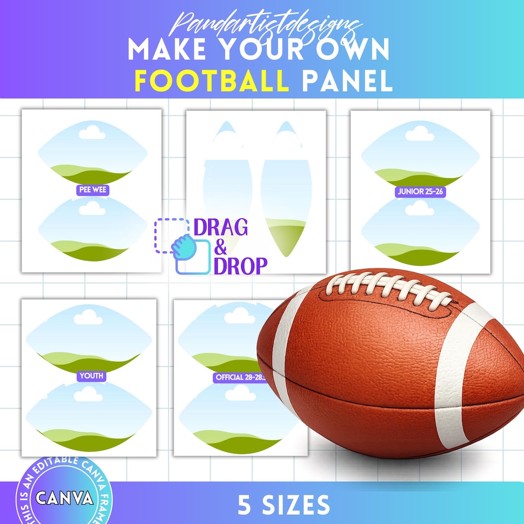 Football Panel Editable Template, Custom American Football Panel, Photo ...
