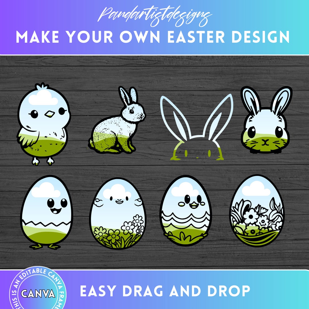 Make Your Own Cute Doodle Easter Design on Canva With Easy Drag & Drop ...