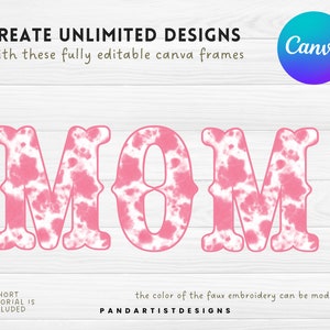 Canva Frames Western Uppercase Letters and Numbers, Drag and Drop ...