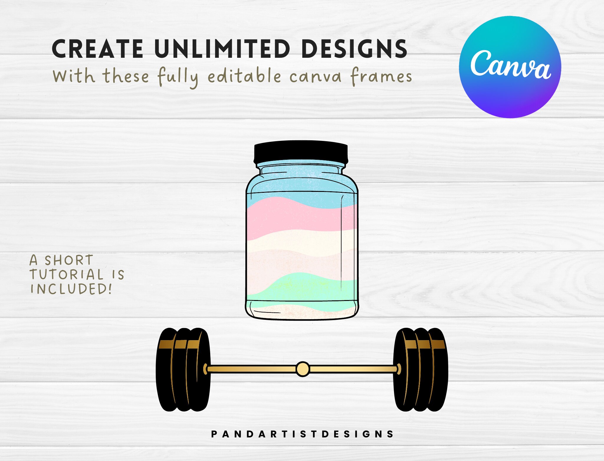 Make Your Own Fitness Workout Design - Sport Canva Frames Bundle ...