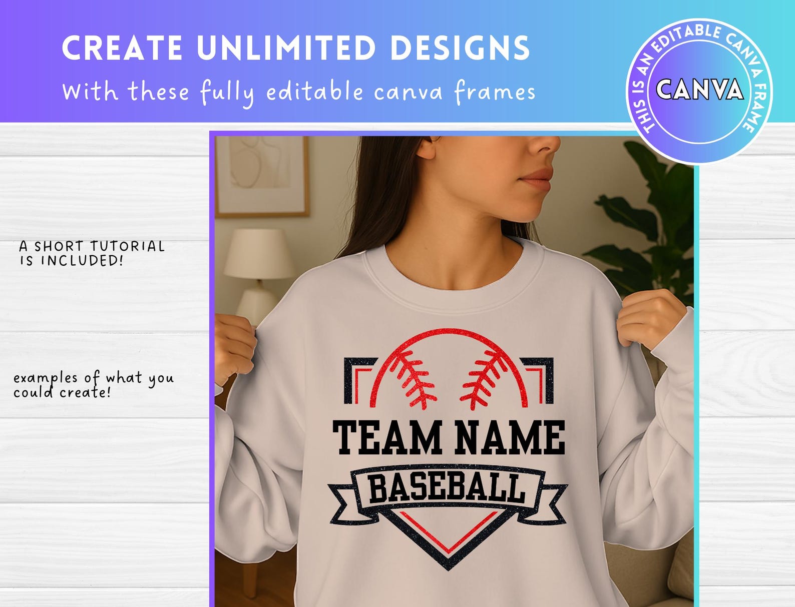 Baseball Team Editable Template, Canva Frame, Baseball Mascot, Game Day ...