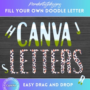 Canva Frames Alphabet Letters - Fillable Blank Letter With Easy Drag ...