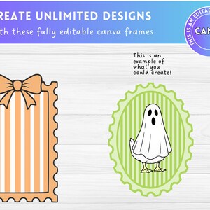 8 Stamp Frame Canva Template, Doodle Borders Png, Cute Hand-drawn ...