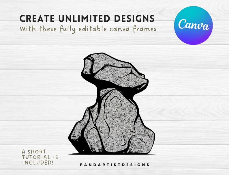 Fill Your Own Stone With Photos on CANVA With Commercial Use - Etsy