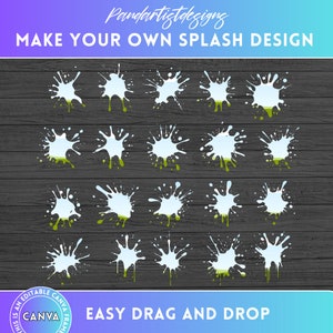 Canva Frames Bundle - Make Your Own Paint Splatter Design on CANVA With ...