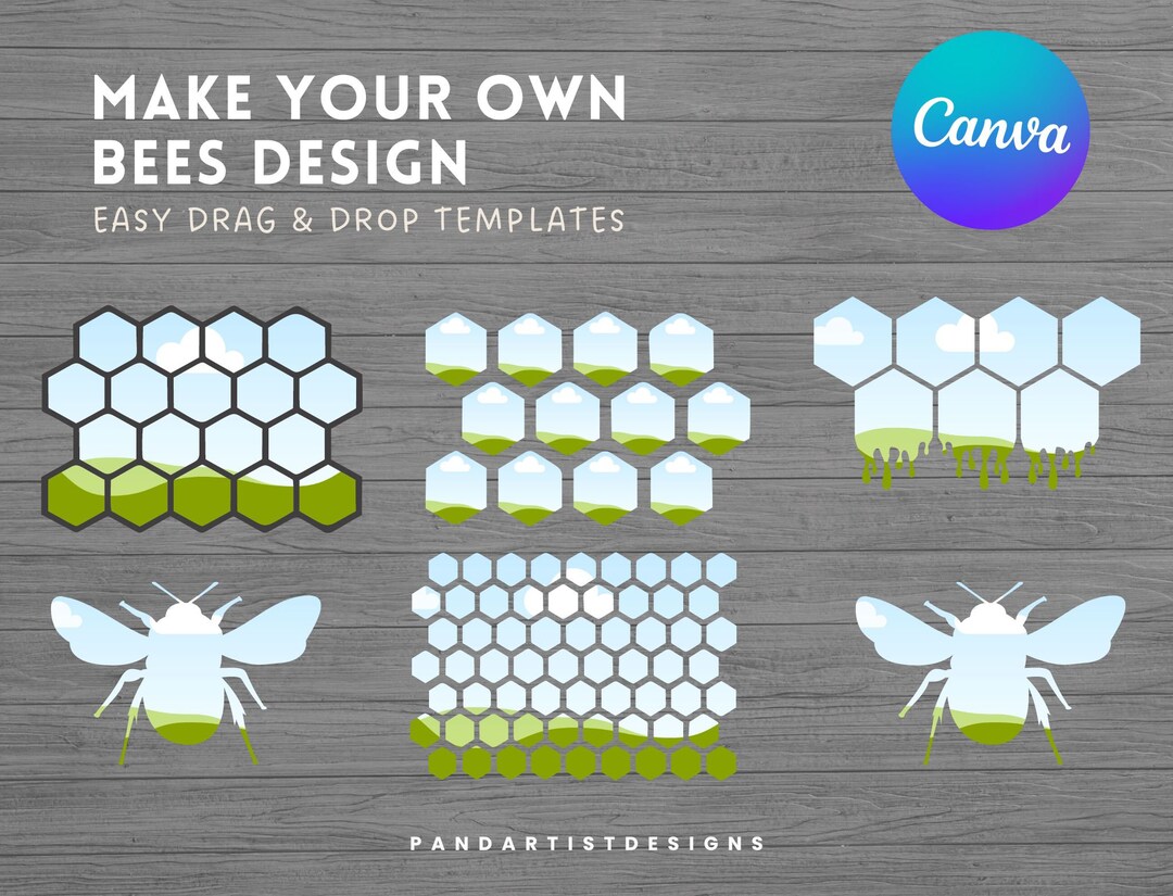 DIY Make Your Own Bees Design on CANVA With Easy Drag and Drop - Etsy