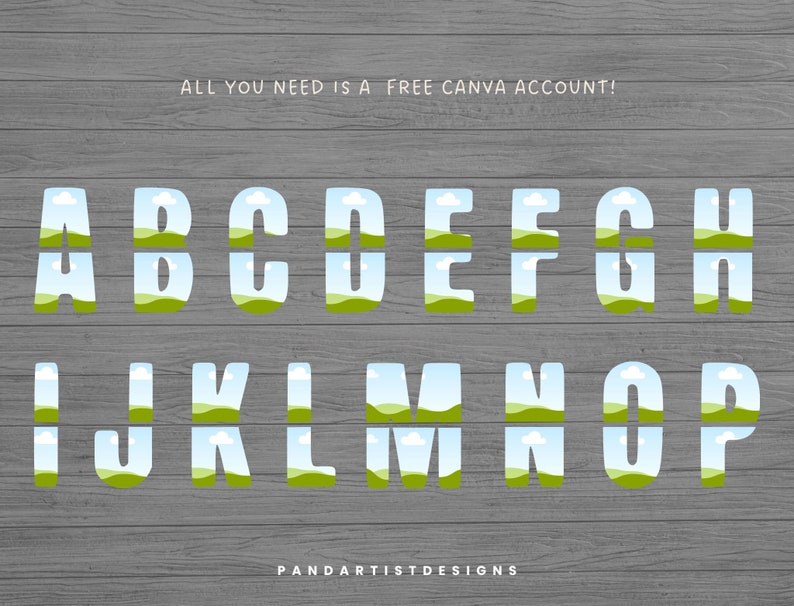 Canva Frame Half Split Leopard Letters With Drag and Drop - Editable ...