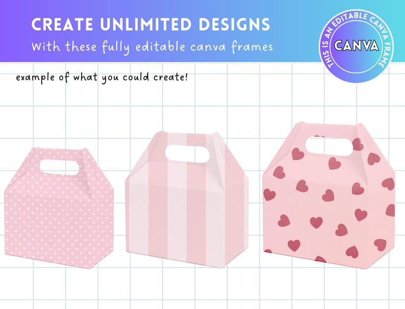 Gable Box Template Bundle, Editable Canva Template, Gable Box Svg ...