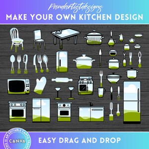 DIY Fill Your Own Kitchen Design on CANVA With Easy Drag and Drop ...