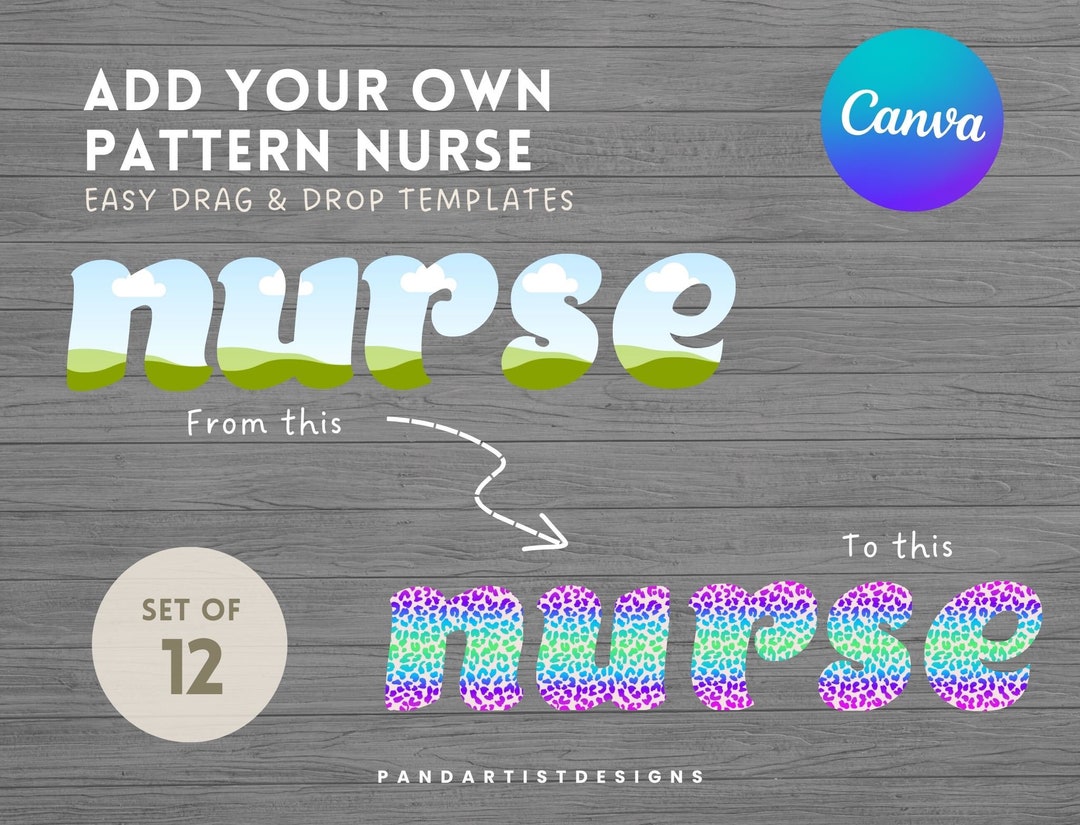 Make Your Own Nurse Design on CANVA, Custom Your 11 Nurse Editable ...