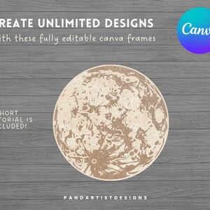 Fill Your Own Moon Design - CANVA Frame Bundle - Drag and Drop ...