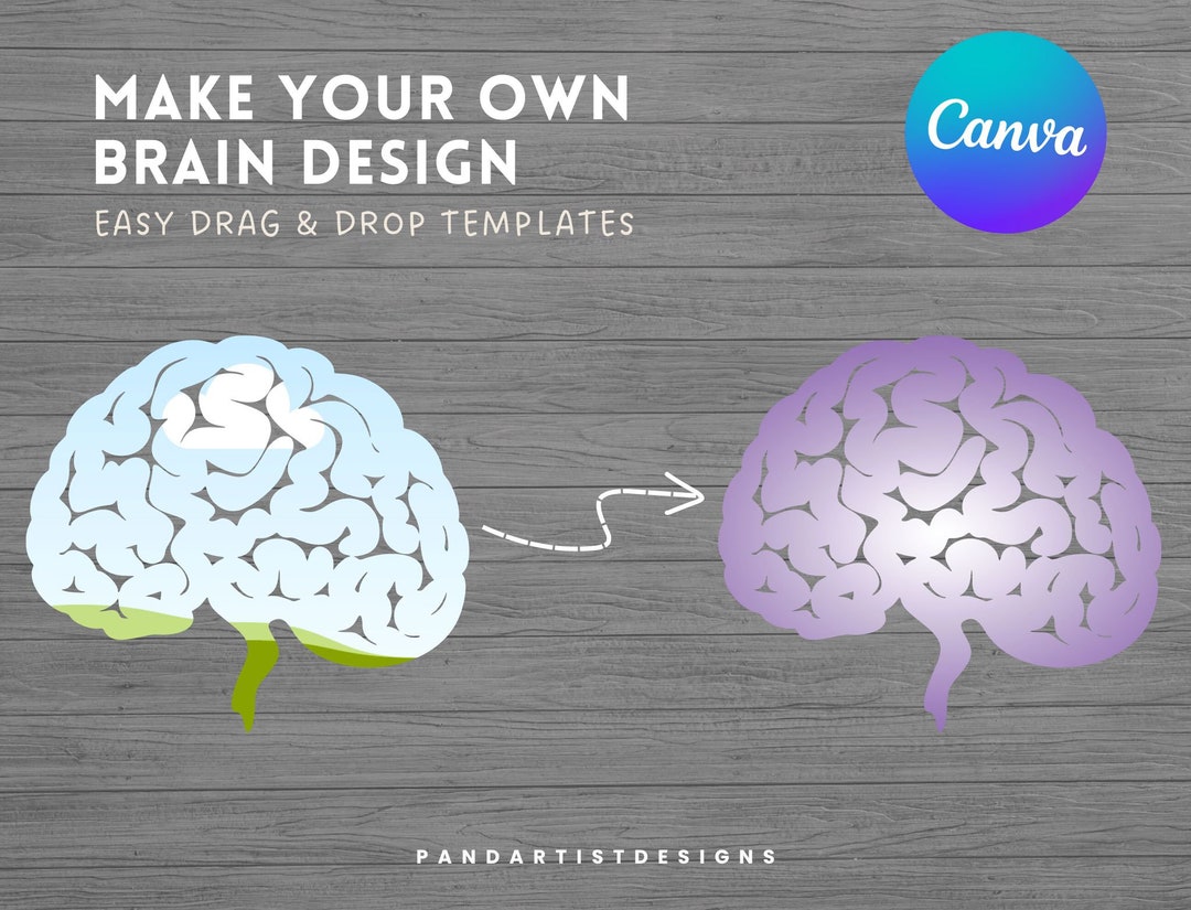 Make Your Own Brain Design on CANVA Easy Drag and Drop - Etsy