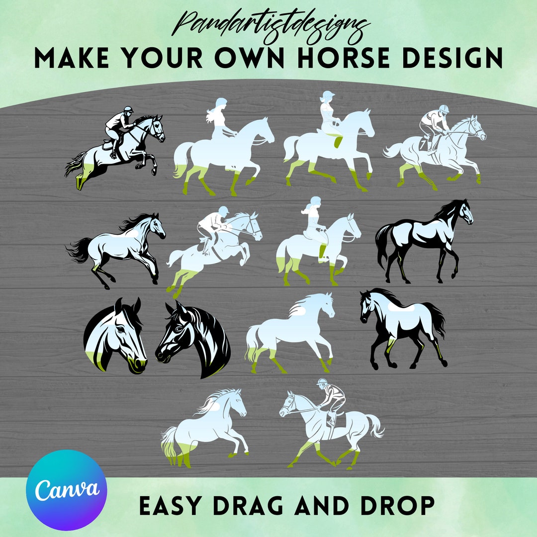 Make Your Own Horse Lover Design on CANVA Cowboy Png Drag and Drop ...