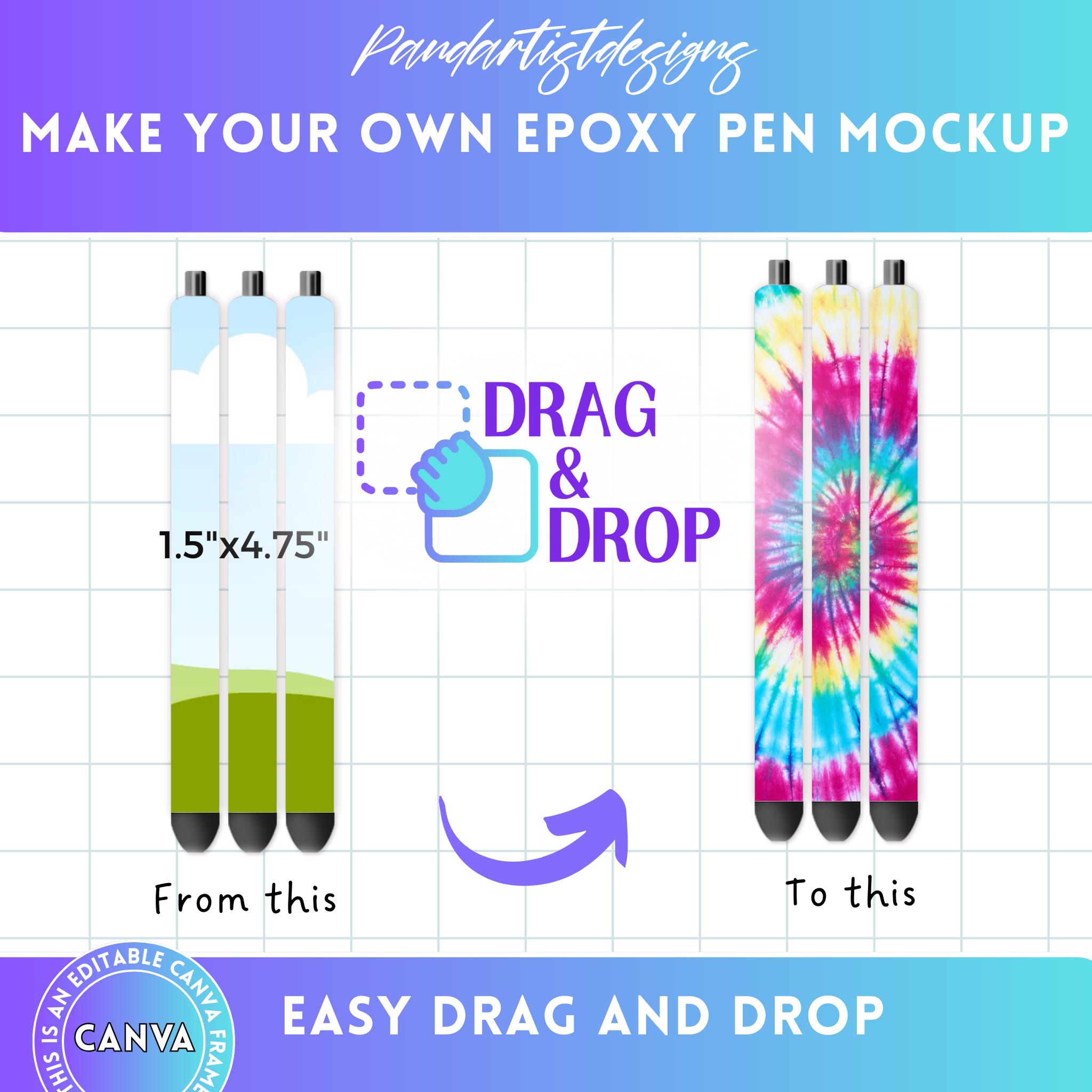 Make Your Own Small Pen Epoxy Mockup on Canva With Easy Drag and Drop 1 ...