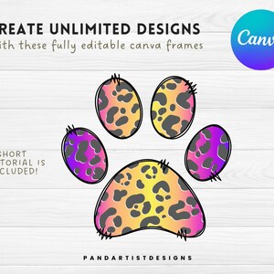Fill Your Own Doodle Paw Print With Photos & Background on CANVA ...