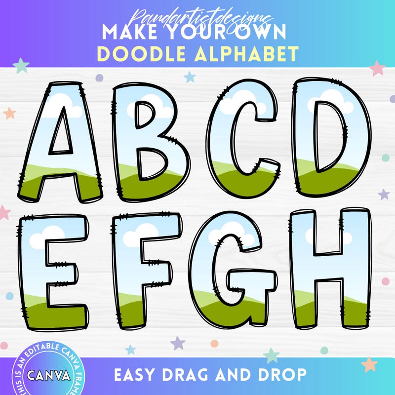 Fillable Alpha Letters - Etsy UK