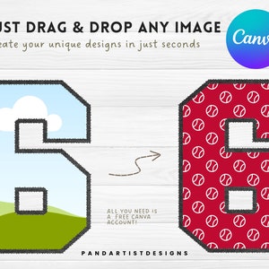 Digital Stitch Varsity PNG, Faux Embroidery Applique Letter & Number ...