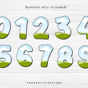 Canva Frames Stitch Alphabet, Fill Your Own Doodle Letters and Numbers ...