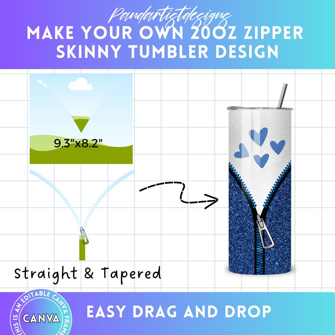 Create Your Own Zipper Tumbler Wraps Design on Canva - Easy Drag and ...