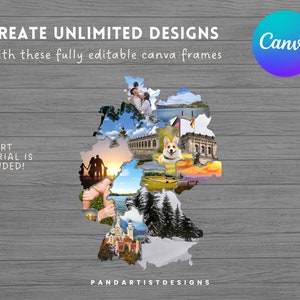 Fill Your Own Germany Map on Canva - Photo Collage European Country ...