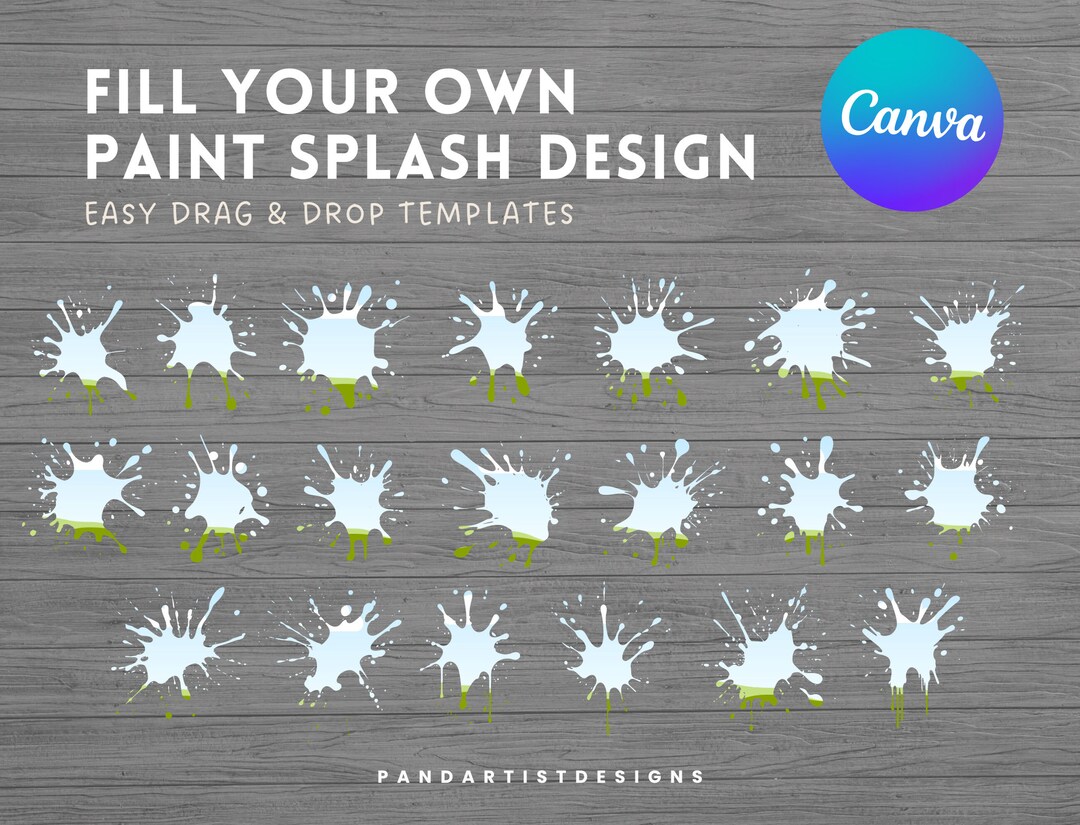 Canva Frames Bundle Make Your Own Paint Splatter Design on - Etsy