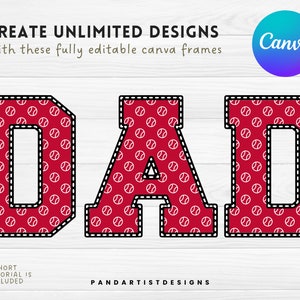 Canva Frames Varsity Stitch Alphabet, Fill Your Own Uppercase College ...