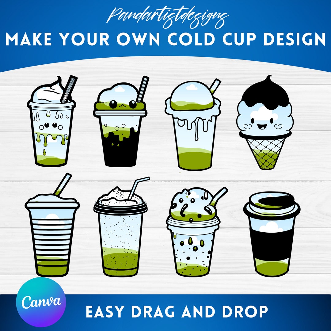 Make Your Own Coffee Cold Cups Design on CANVA Easy Drag and Drop ...