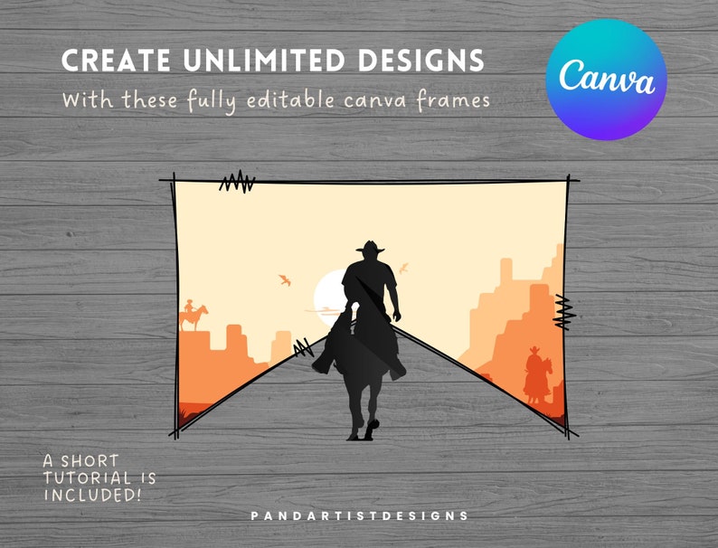 Make Your Own Western Design on CANVA Cowboy Png Drag and - Etsy