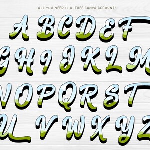 Canva Frames Retro Western Uppercase Lowercase Letters & Numbers ...