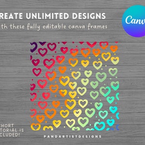 Make Your Own Heart Background on CANVA With Easy Drag and Drop ...