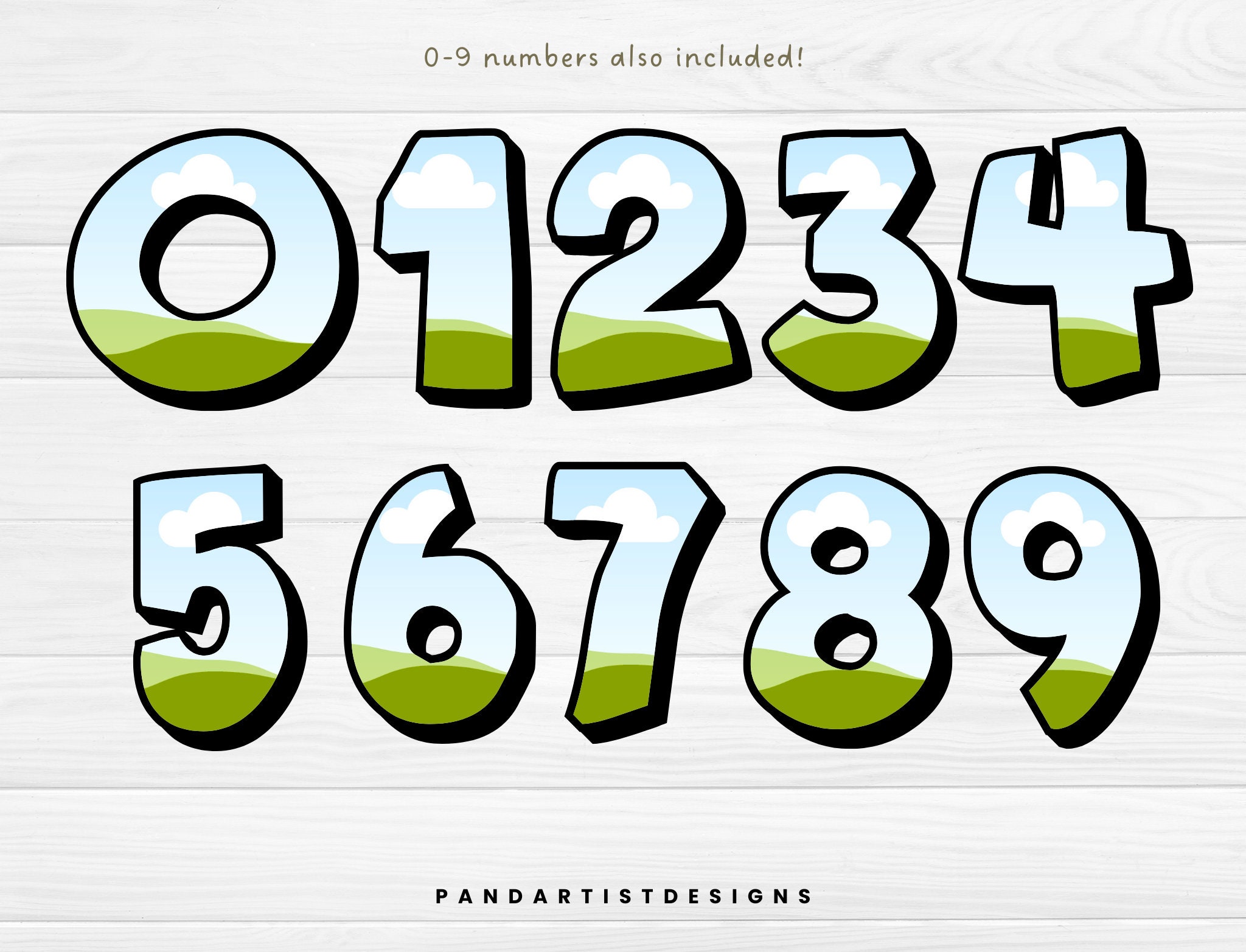 Fill Your Own Hollow Doodle Letters & Numbers on CANVA With Easy Drag ...