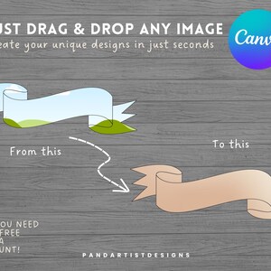 Make Your Own Ribbon Banner Design on CANVA Easy Drag and Drop Label ...