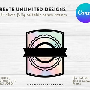 Make Your Own Retro Label Design on CANVA - Canva Frames Bundle - Easy ...