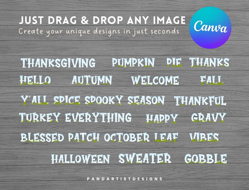 Editable Thanksgiving Bundle CANVA Frame Template 25 Fall - Etsy