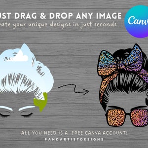 Family Life Messy Bun Bundle Canva Frames - Mom Kid and Baby Life ...