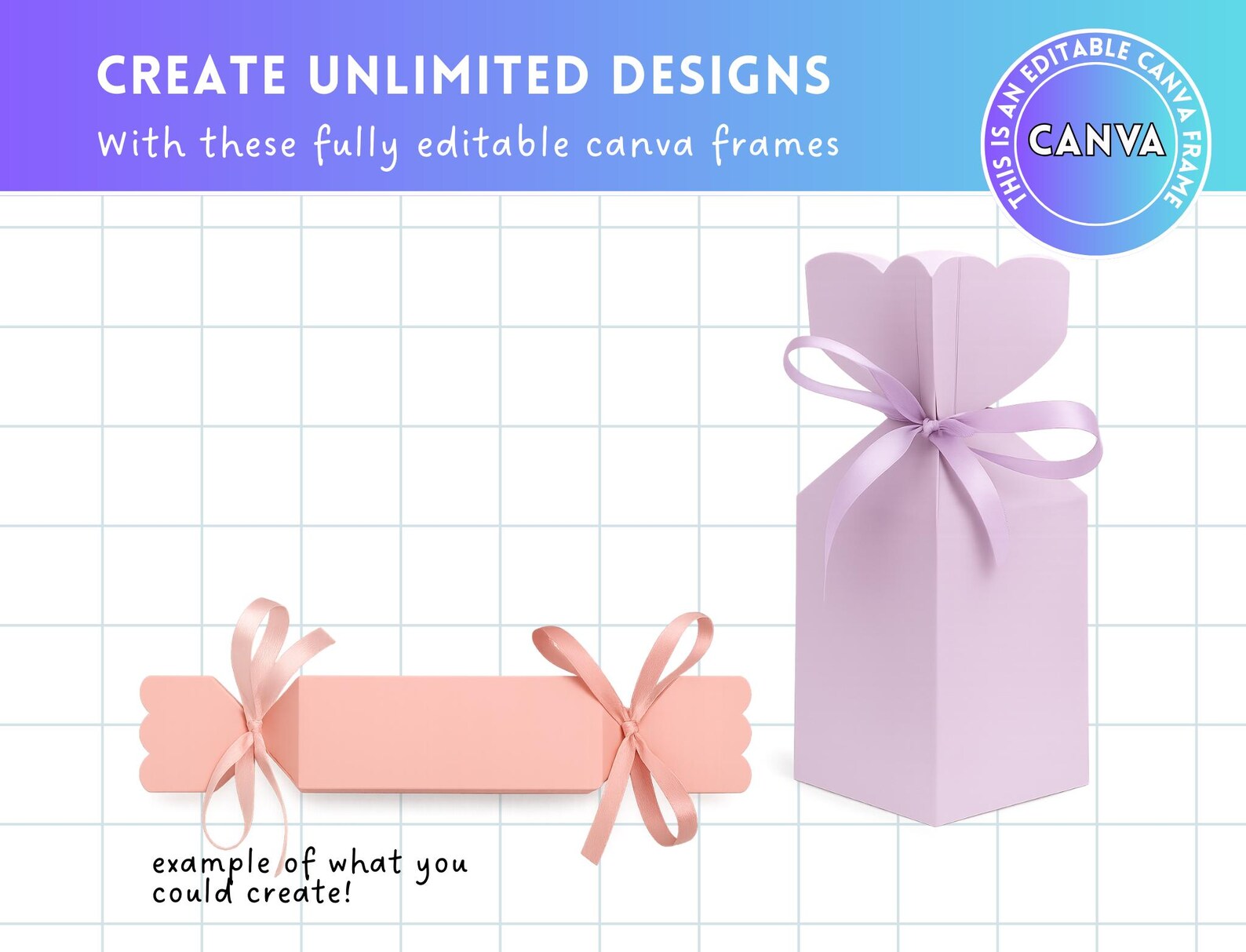 Candy Box Template, Cracker Canva Template, Printable Party Gift Box ...