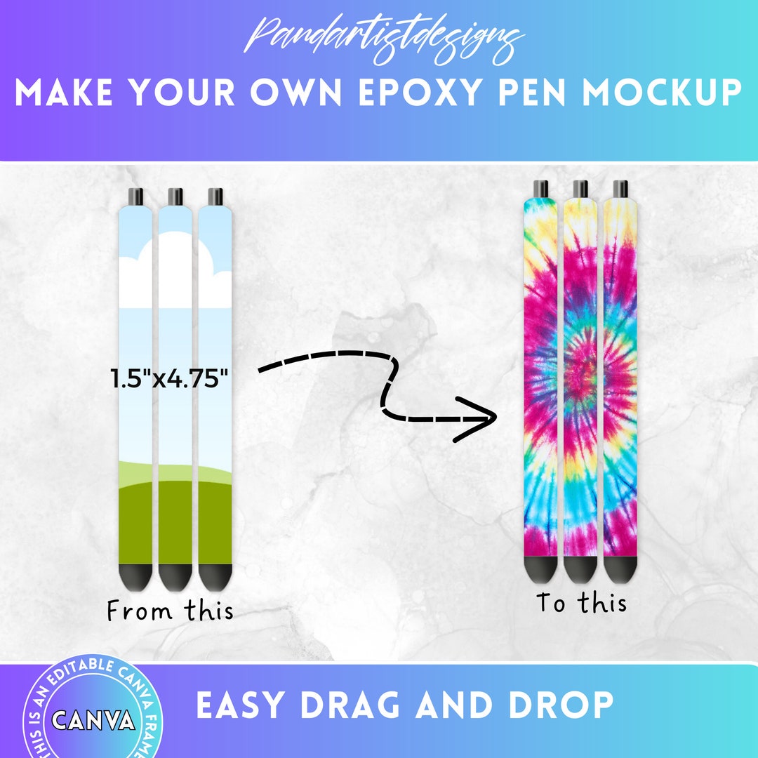 Make Your Own Small Pen Epoxy Mockup on Canva With Easy Drag and Drop 1 ...