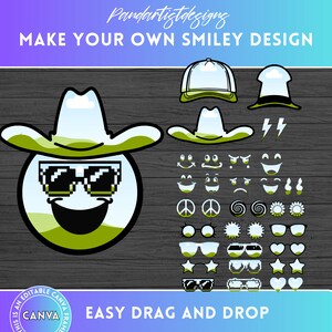 Make Your Own Retro Happy Smiley Face on CANVA With Easy Drag and Drop ...