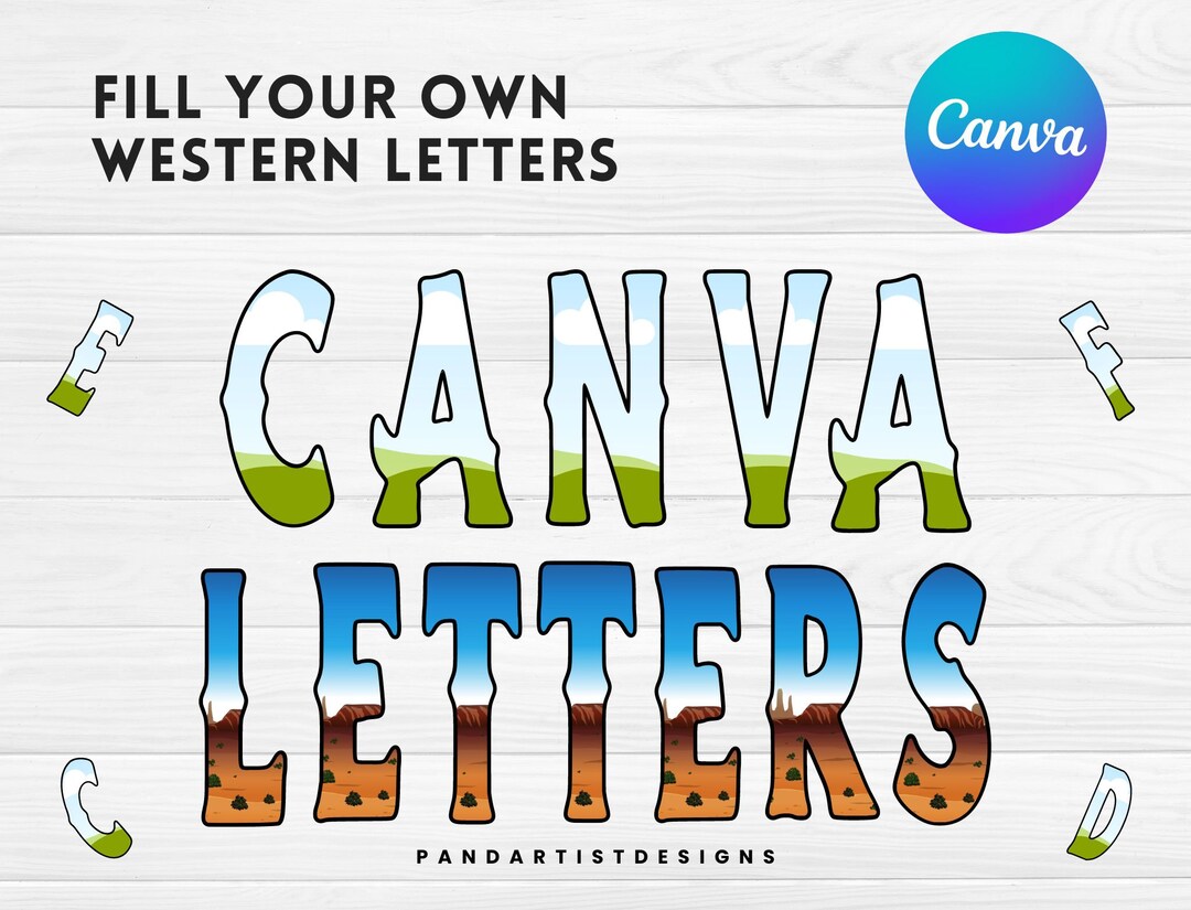 Fill Your Own Western Letter on CANVA With Easy Drag and Drop - Etsy