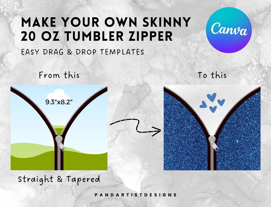 Create Your Own Zipper Tumbler Wraps Design on Canva Easy - Etsy
