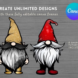 Make Your Own Gnome PNG on CANVA With Easy Drag and Drop - Canva Frames ...