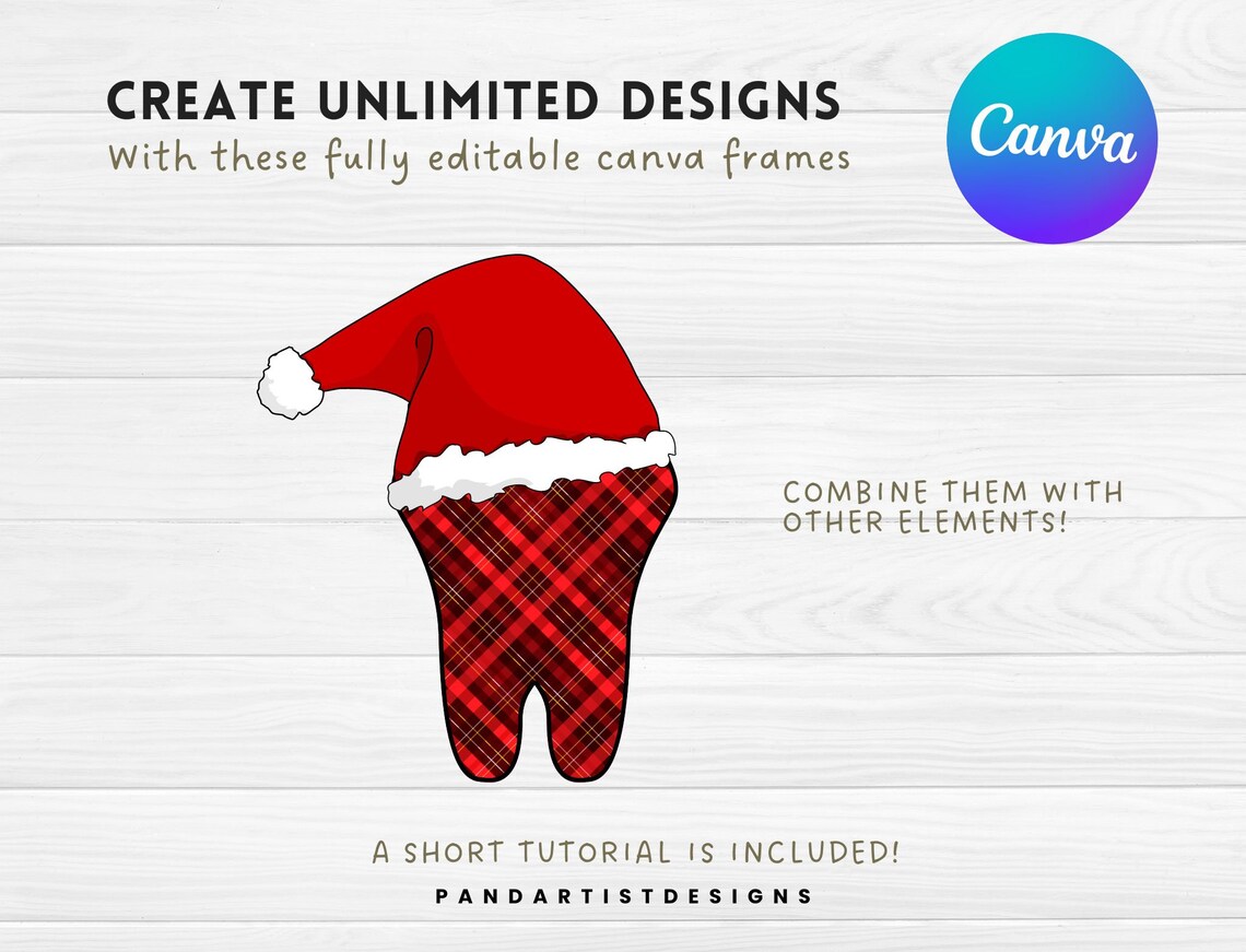 Make Your Own Tooth Design on CANVA With Easy Drag and Drop - Etsy