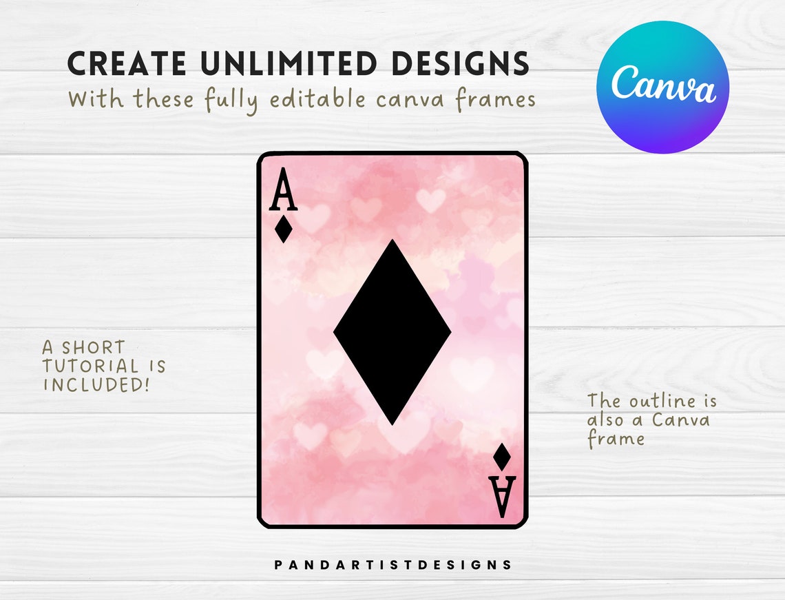 Make Your Own Ace Playing Cards Design on CANVA - Canva Frame Bundle ...