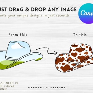 Make Your Own Cowhide Cowboy Hat on Canva With Easy Drag and Drop ...