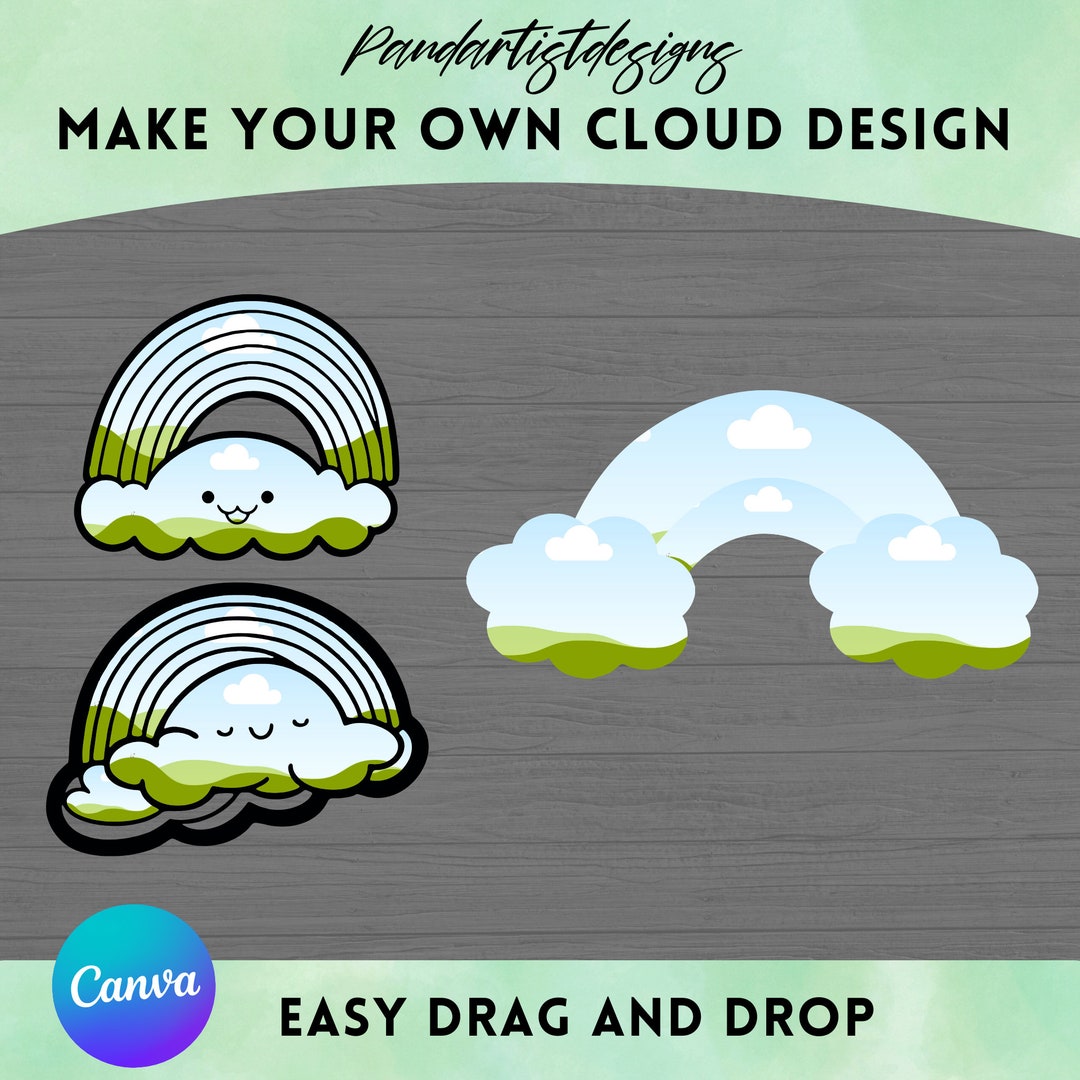 Fill Your Rainbow With Photo or Background, Set of 3 Editable CANVA ...