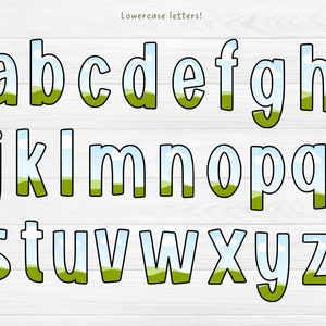 Fill Your Own Doodle Letters on CANVA, Uppercase Lowercase & Numbers ...